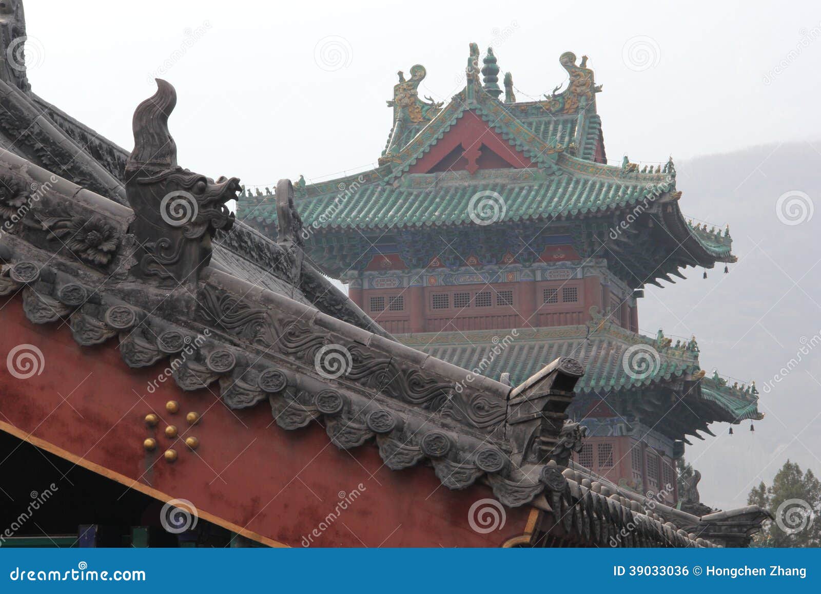 Ancient Chinese Building Roof Stock Photo - Image of asia, buddhist ...