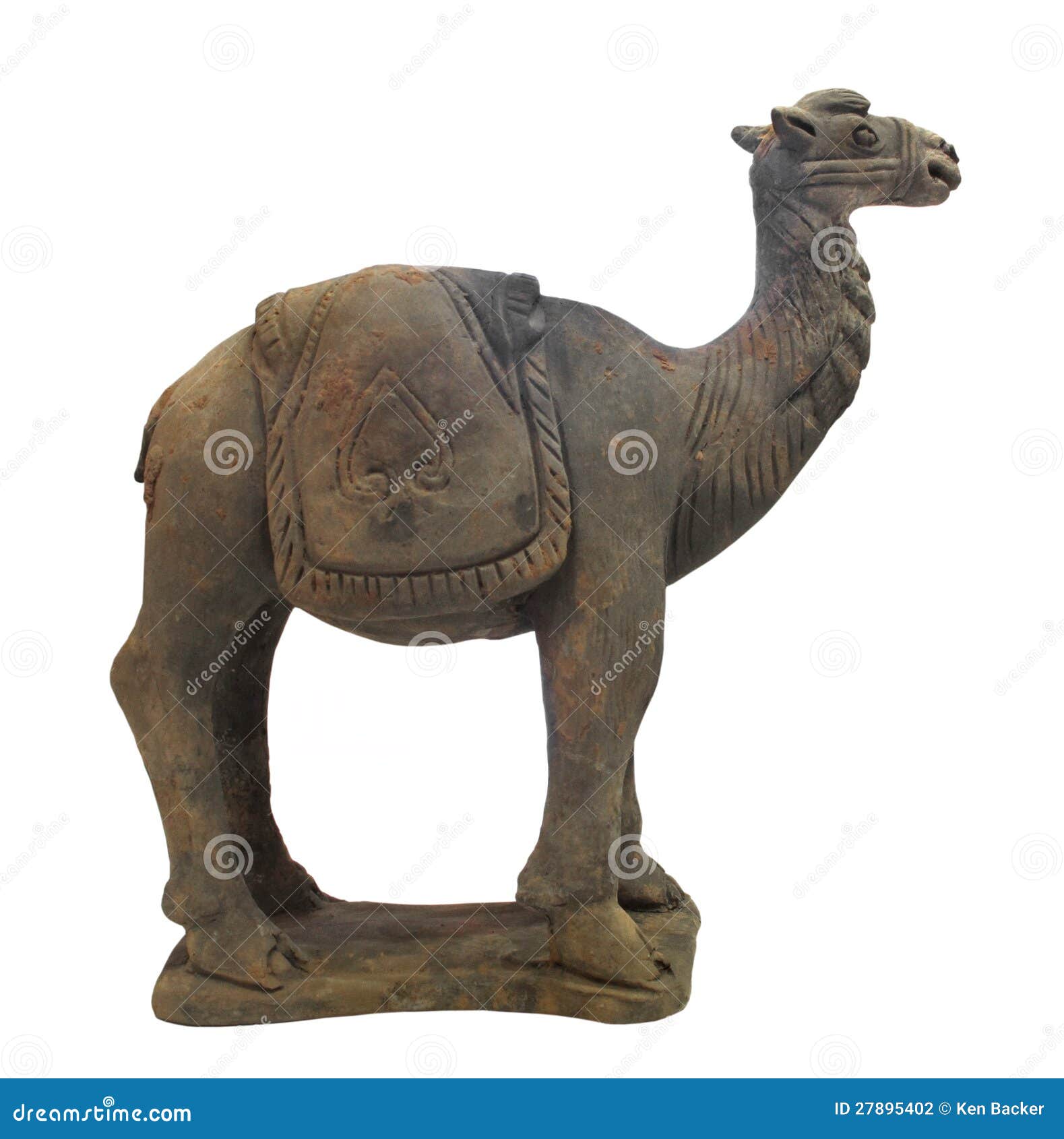 Ancient Chinese Clay Camel Figure Isolated Stock Photo - Image of camel ...
