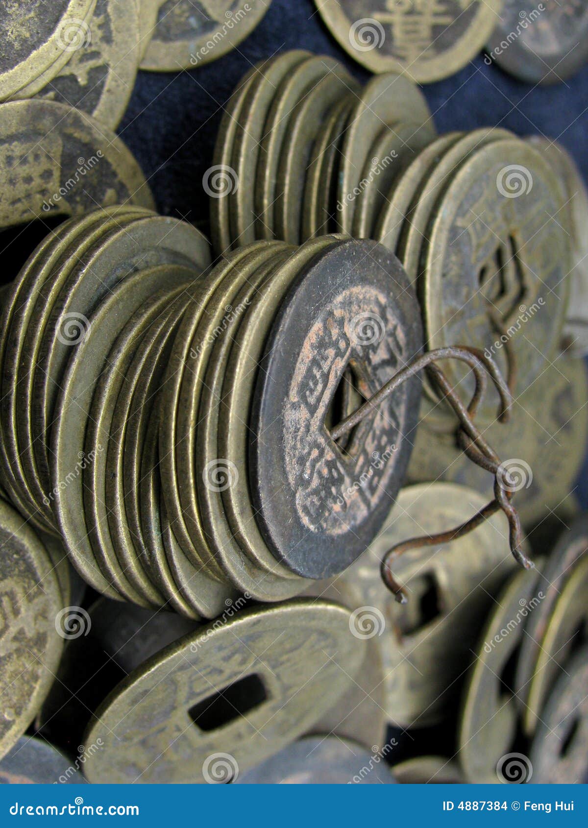 Ancient chinese coins stock photo. Image of mandarin, design - 4887384