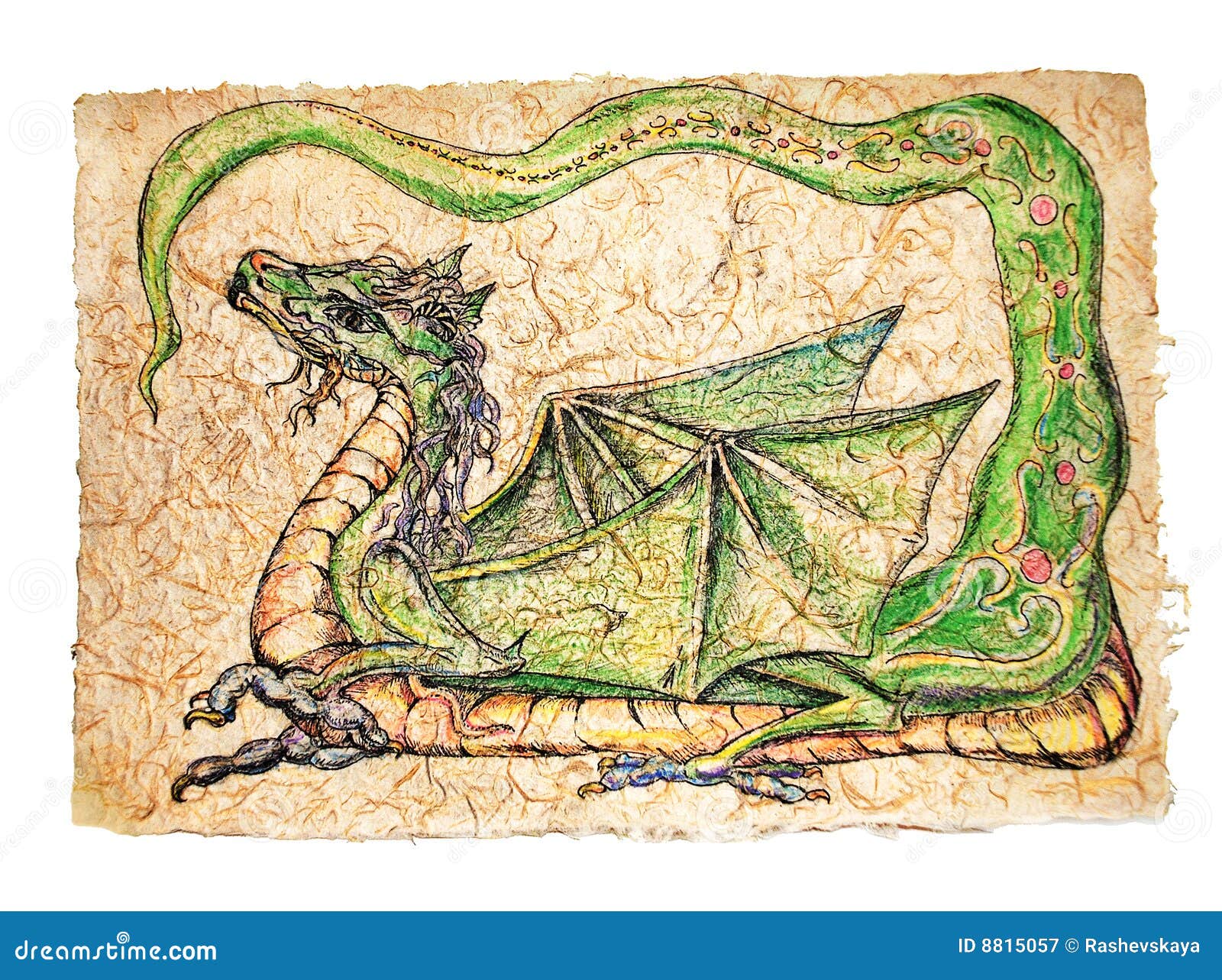 Ancient Chinese Dragon And Red Background Vector Illustration ...