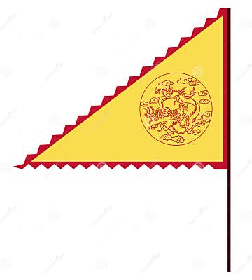 An Ancient Chinese Dragon Flag Stock Vector - Illustration of banner ...