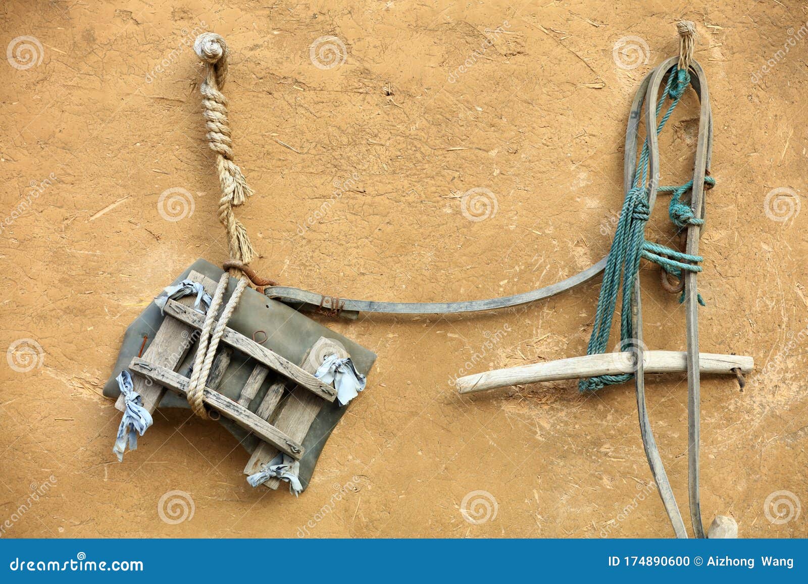 Ancient Chinese Farming Tools Stock Photo - Image of timber, wood ...