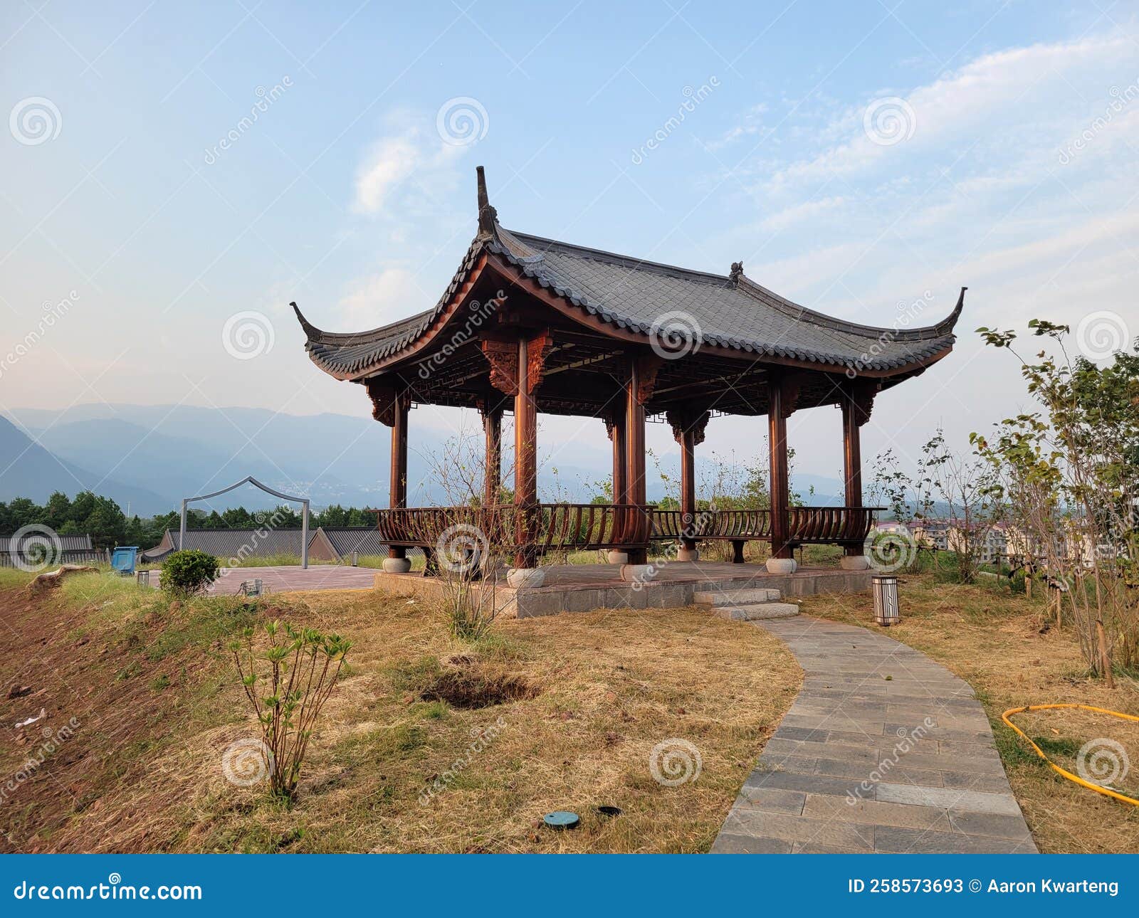 Ancient Chinese Pavilion stock image. Image of landmark - 258573693