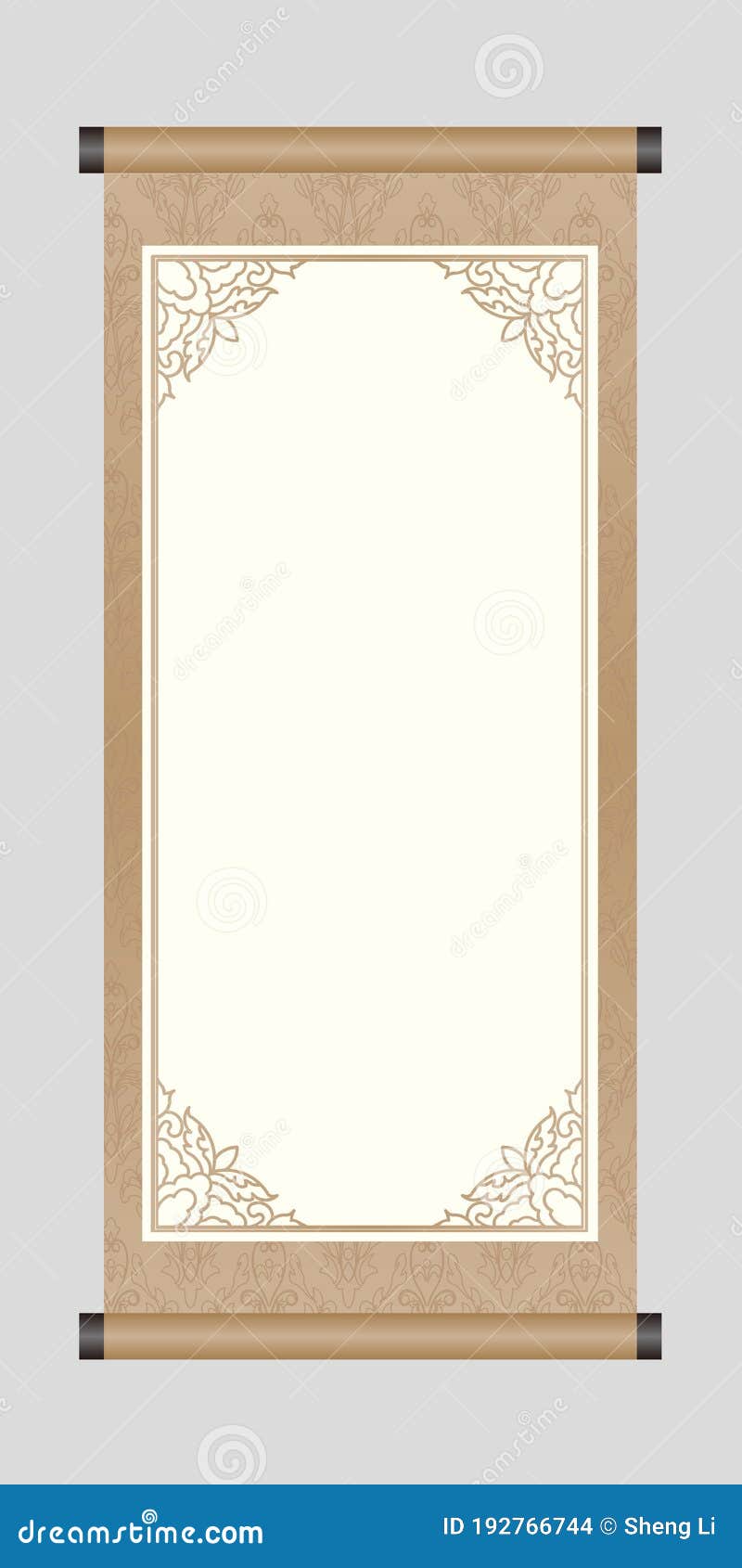 The Ancient Chinese Scroll, Artwork Template Stock Vector ...