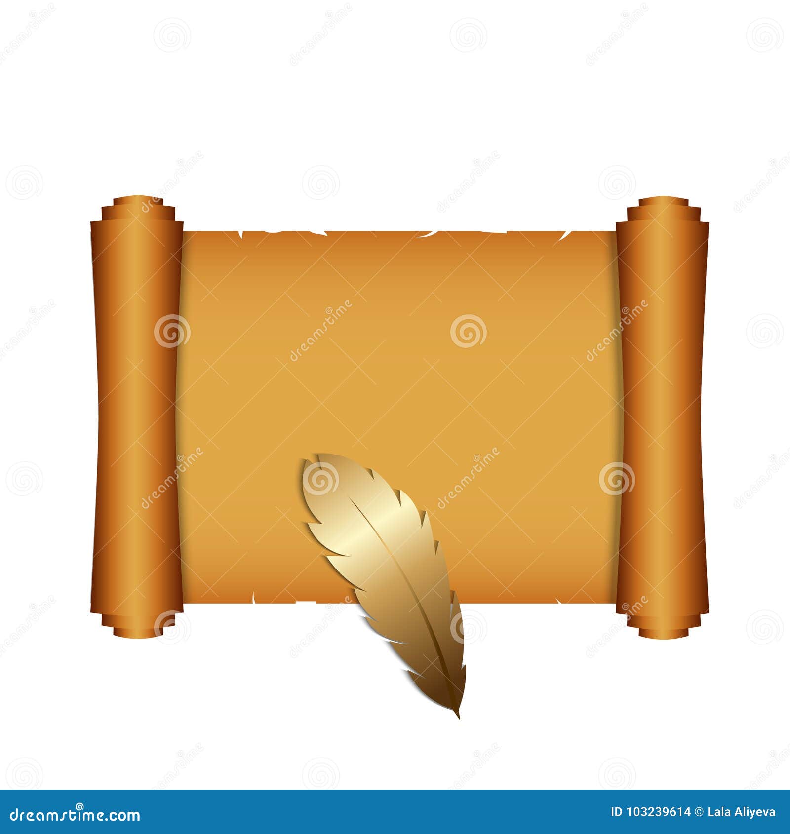 Ancient Chinese Scroll Illustration with Gold Feather. Old Parchment ... Ancient Chinese Scroll Illustration with Gold Feather. Old Parchment ...
