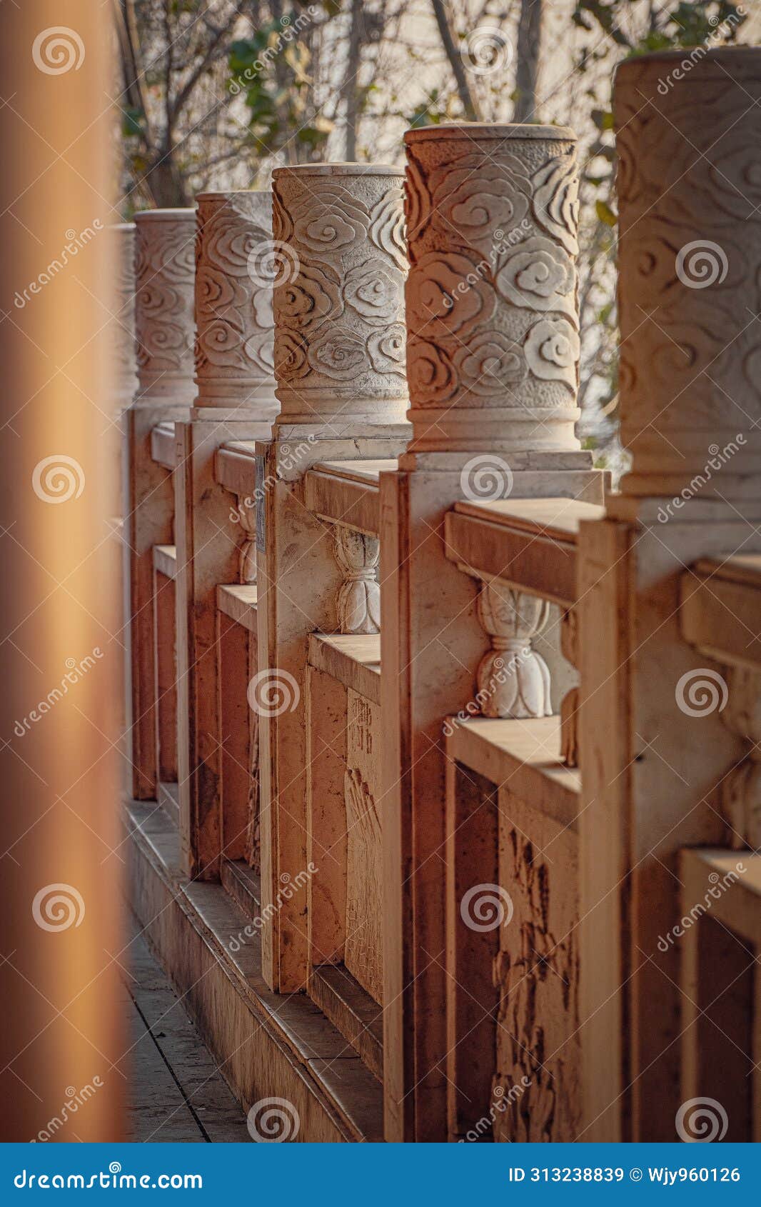 Ancient Chinese Stone Fences Editorial Stock Image - Image of room ...