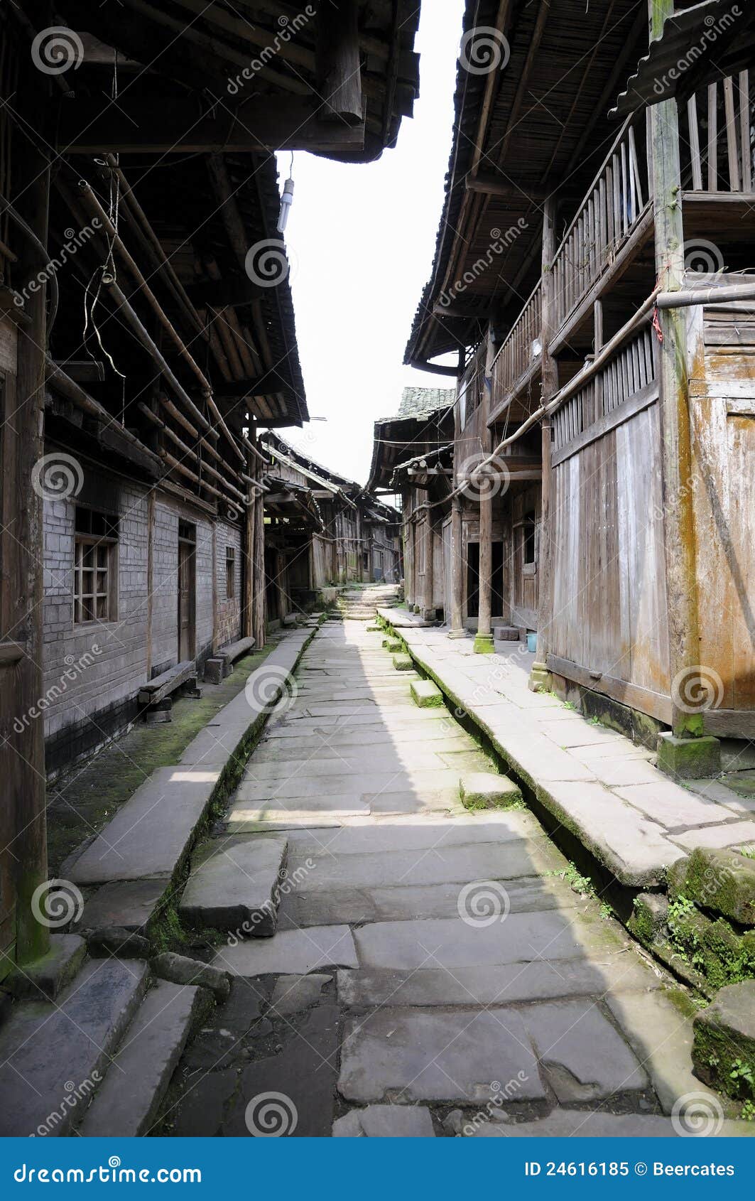Ancient Chinese Town,Wangyu Stock Image - Image of wood, slab: 24616185