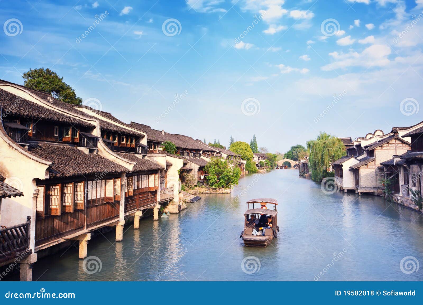 The Ancient Chinese Village. Stock Photo - Image of ancient, jangsu ...