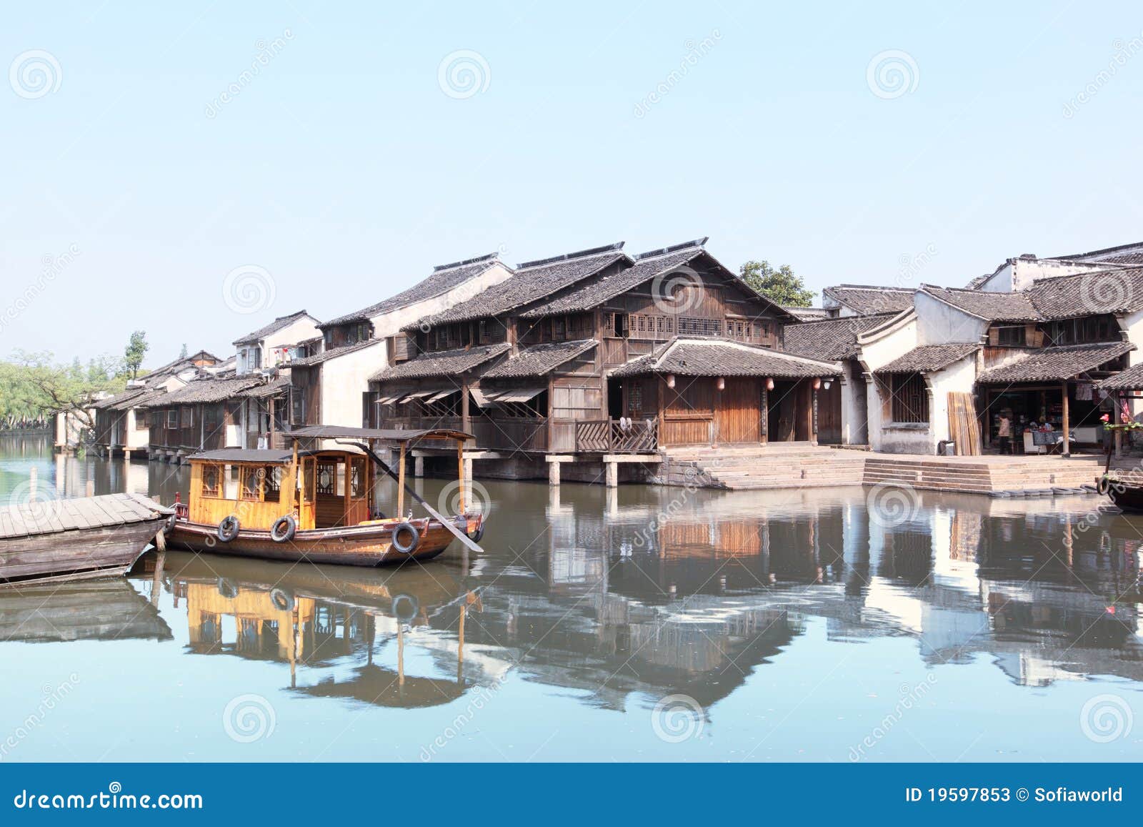 The Ancient Chinese Village Stock Image - Image of shanghai ...