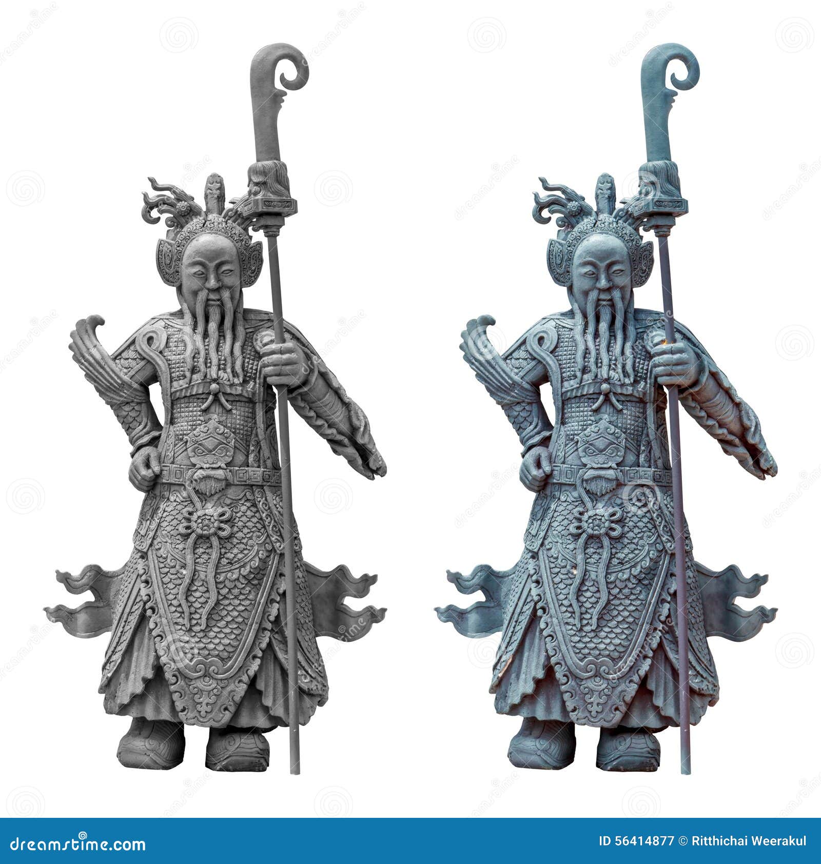 The Ancient Chinese Warrior Statues Stock Image - Image of army ...