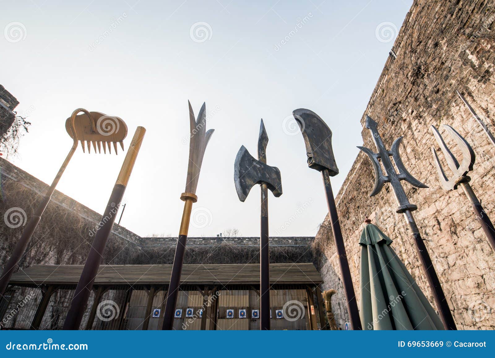 Ancient Chinese weapons stock image. Image of fight, chinese - 69653669