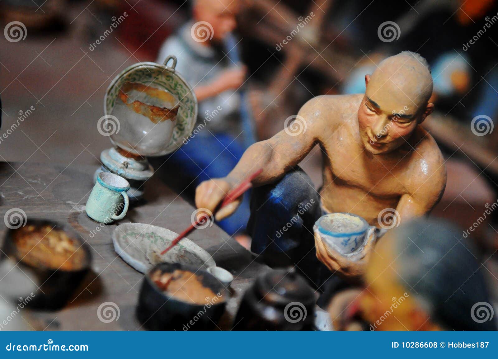 Ancient Chinese Worker stock photo. Image of pigtail - 10286608