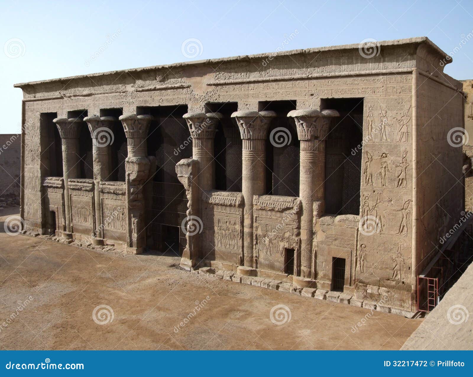 Ancient Chnum Temple of Esna Stock Photo - Image of logographic ...