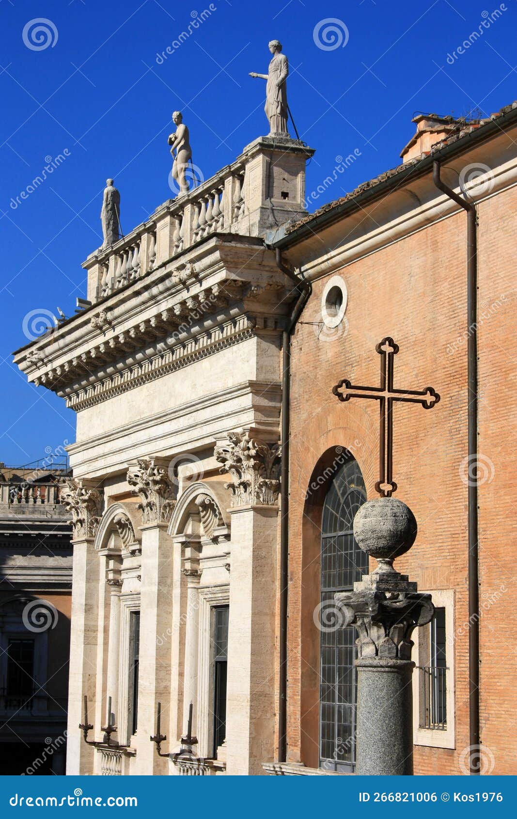 Ancient Christian Church in Rome Stock Photo - Image of amphitheater ...
