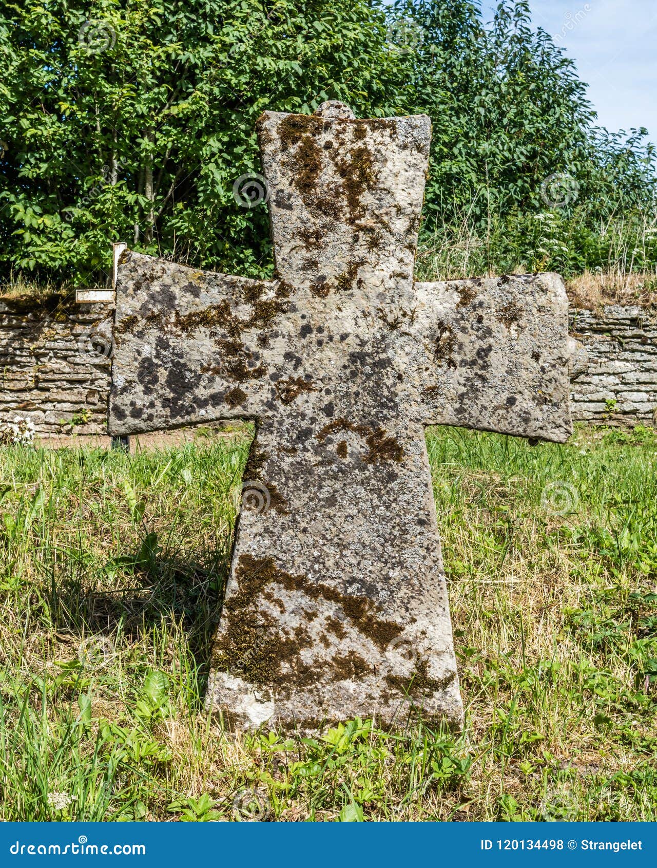 Ancient Christian Cross Made of Stone. Stock Photo - Image of church ...