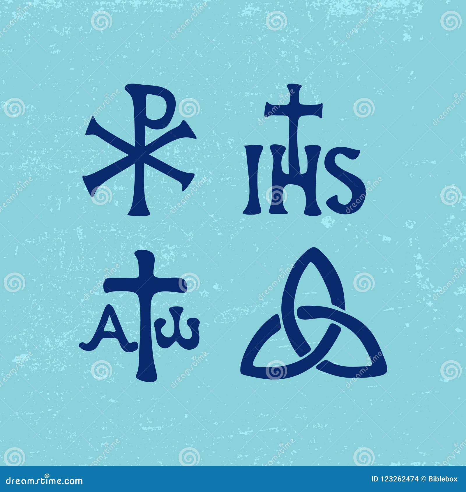 Ancient Christian Symbols and Signs. Stock Vector - Illustration of ...