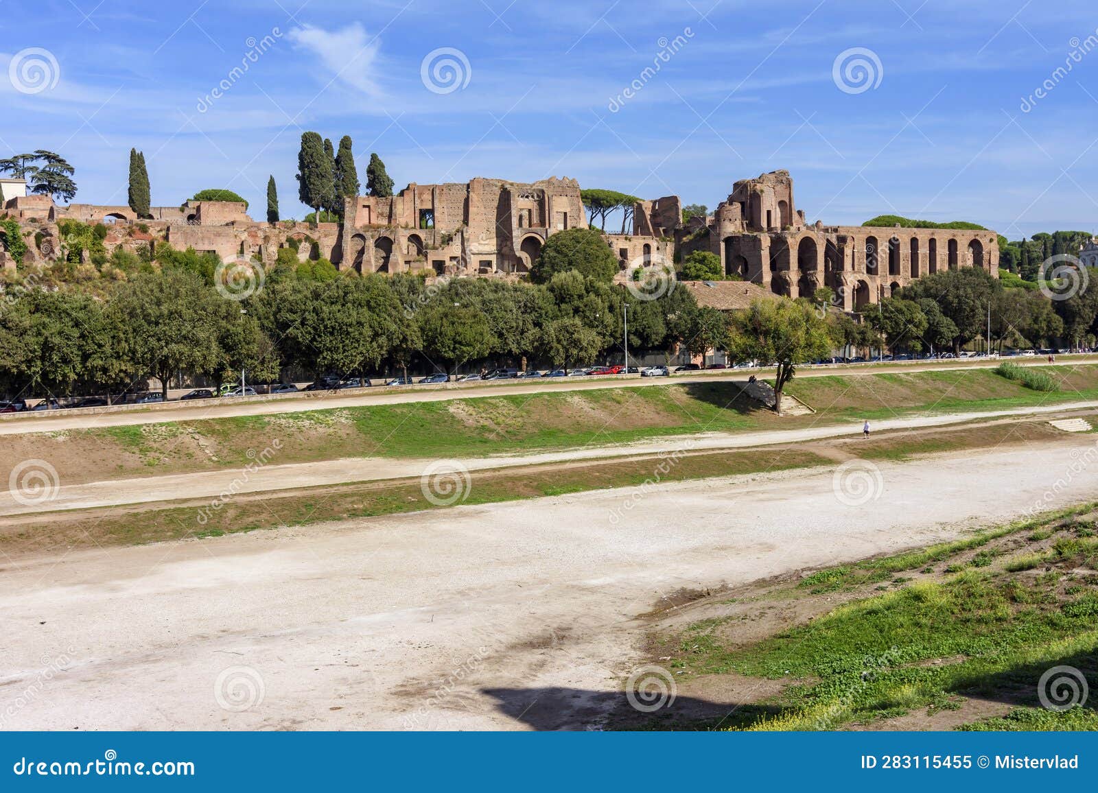 Ancient Circus Maximus Arena in Rome, Italy Stock Image - Image of ...
