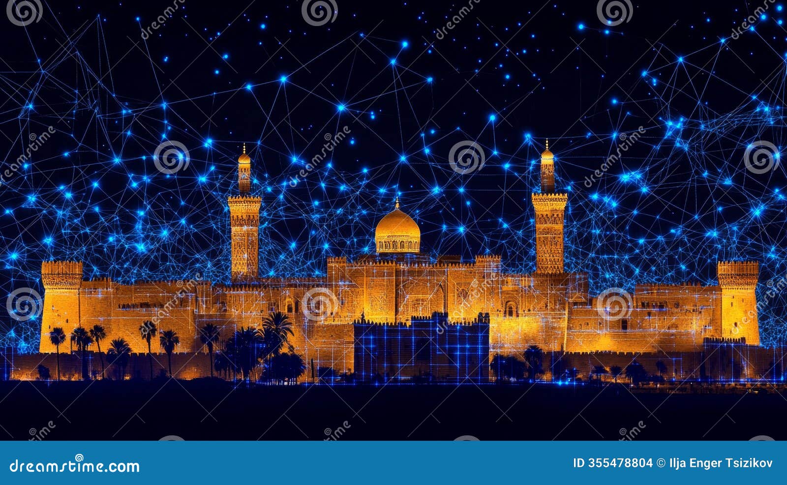 Ancient Citadel Connected To Modern Digital Network, Blending History ...