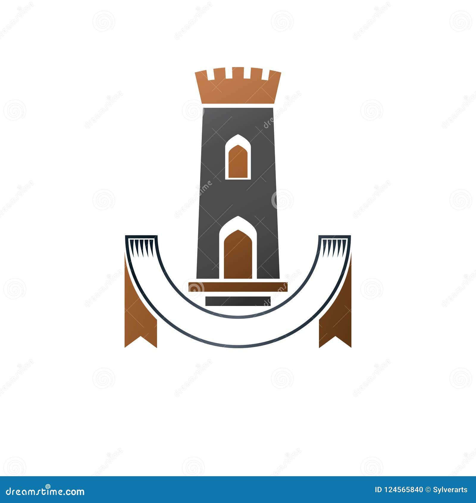 Ancient Citadel Emblem. Heraldic Vector Design Element Stock Vector ...