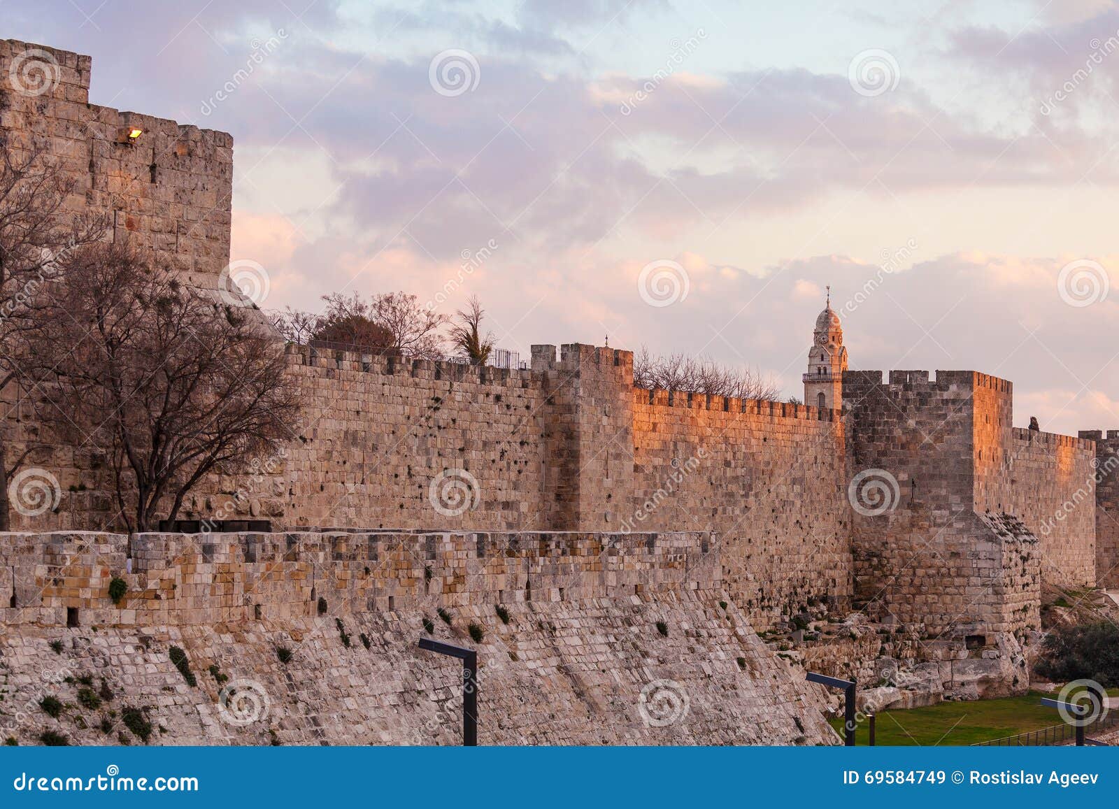 Ancient Citadel Inside Old City, Jerusalem Stock Image - Image of ...