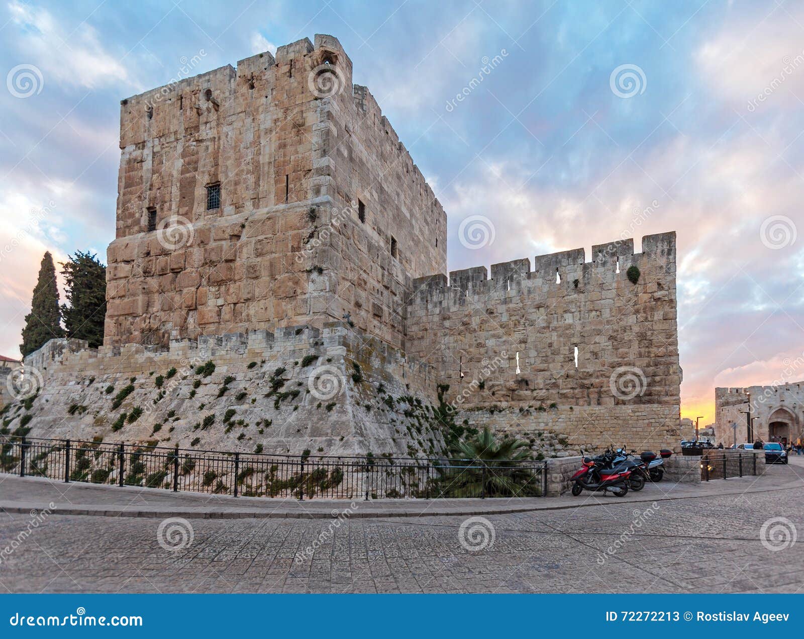 Ancient Citadel Inside Old City, Jerusalem Stock Image - Image of fort ...