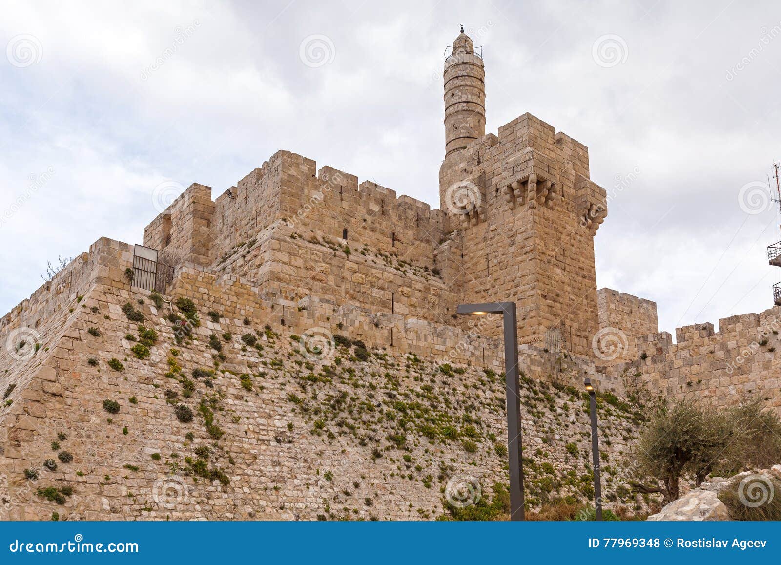 Ancient Citadel Inside Old City, Jerusalem Stock Photo - Image of stone ...