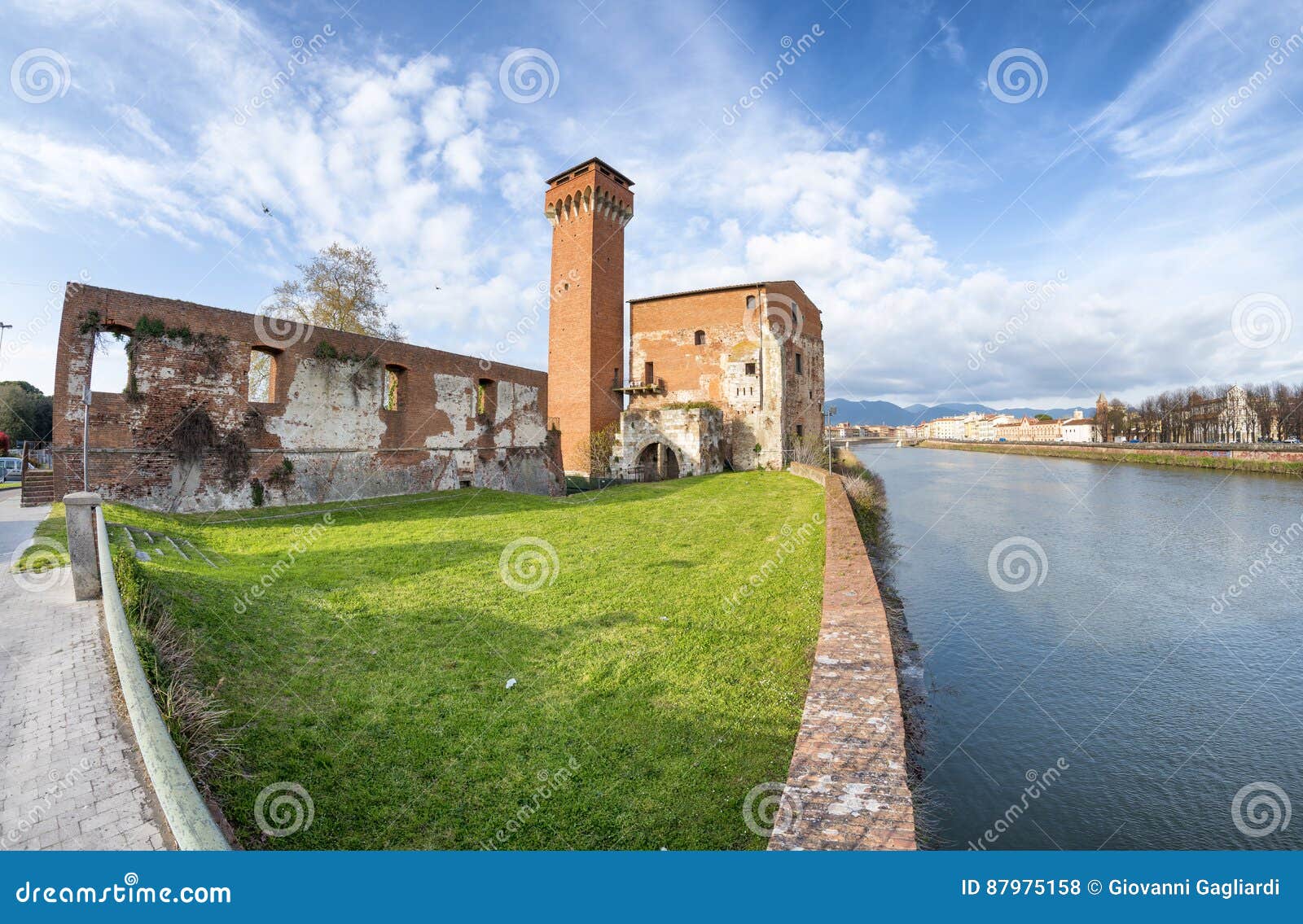 Ancient Citadel of Pisa, Italy Stock Photo - Image of brick, pisa: 87975158