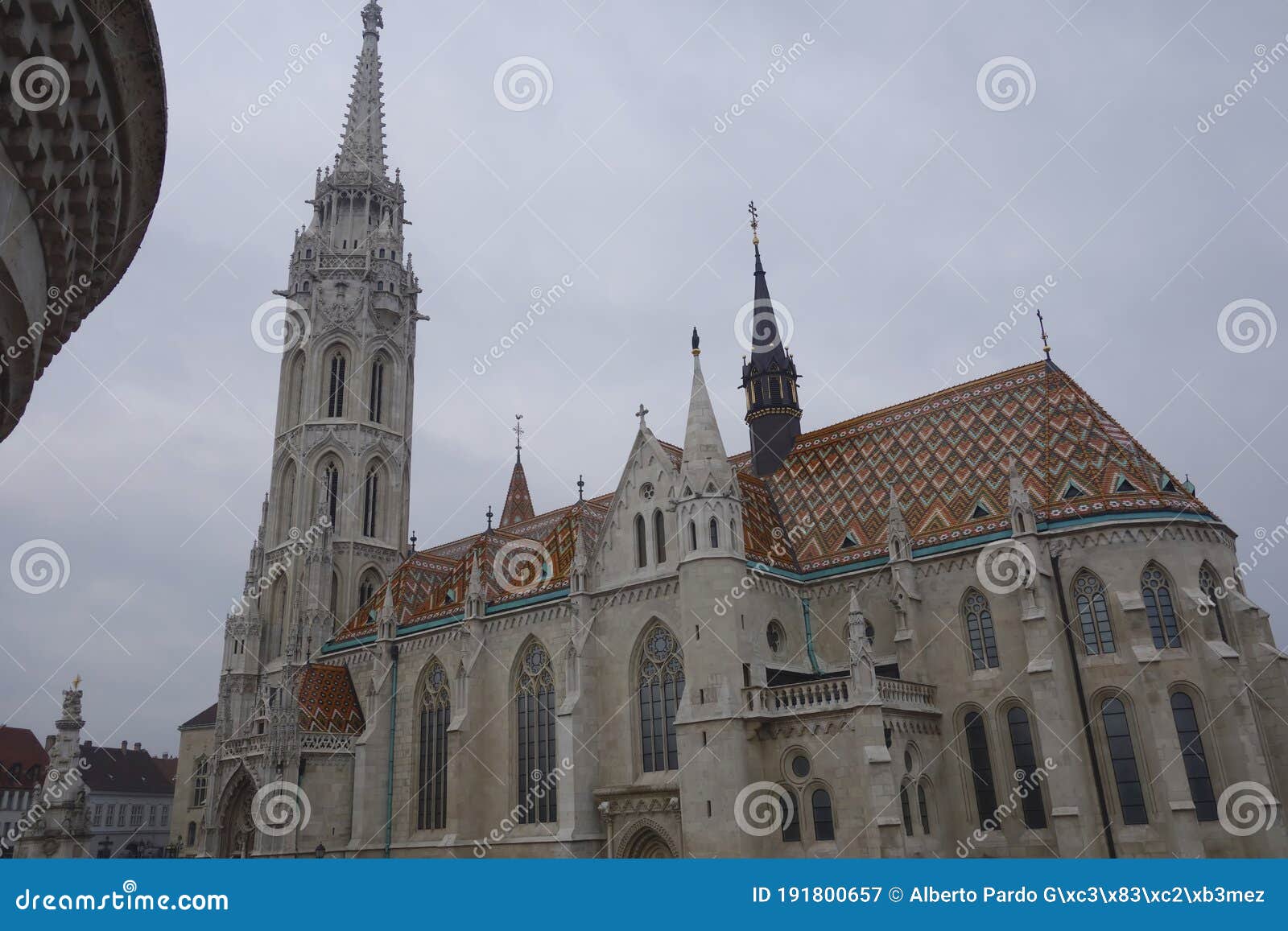 Ancient city of Budapest editorial photography. Image of clouds - 191800657