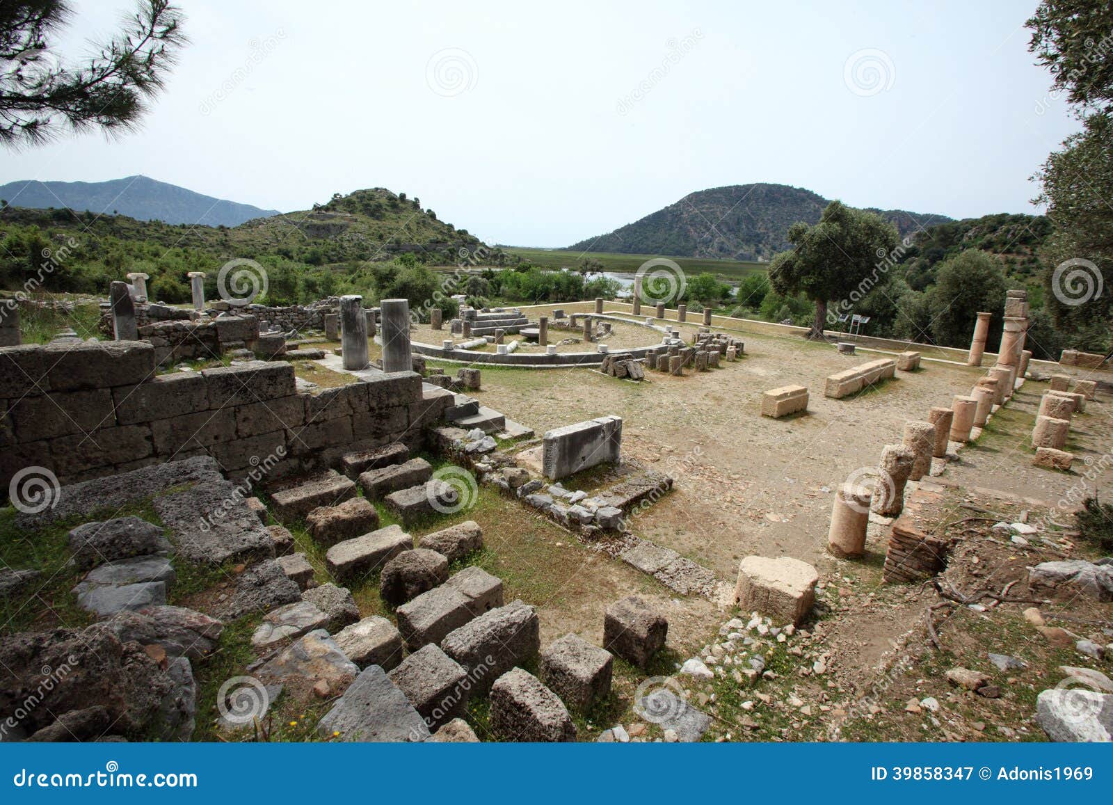 Ancient city of Caunos stock image. Image of scenery - 39858347