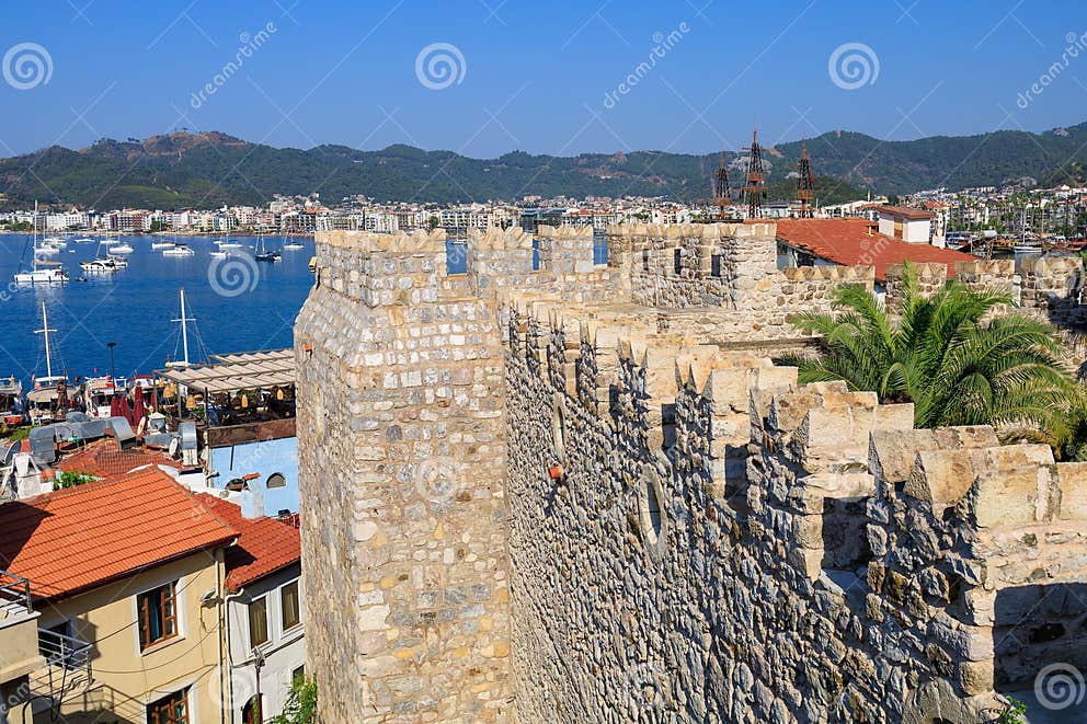 The Ancient City Fortress of the City of Marmaris. Background with ... The Ancient City Fortress of the City of Marmaris. Background with ...