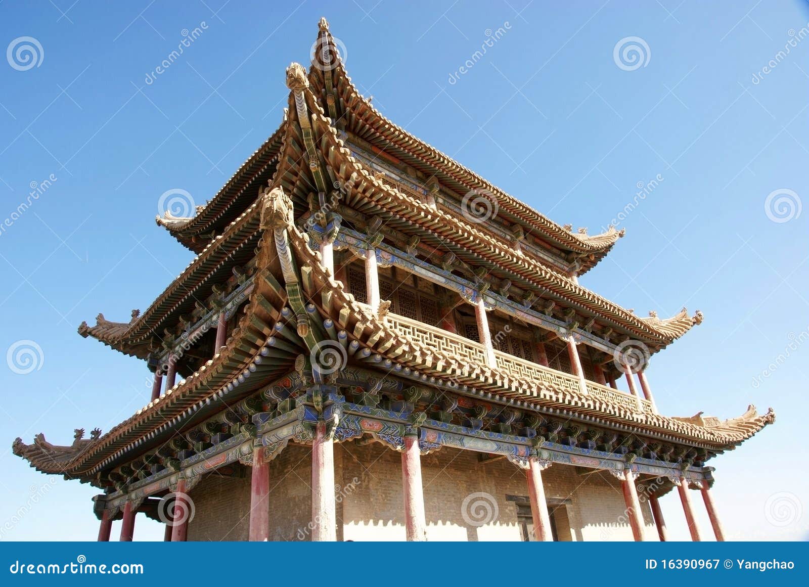 Ancient City Gate Tower in China Stock Image - Image of sunshine, jiayu ...