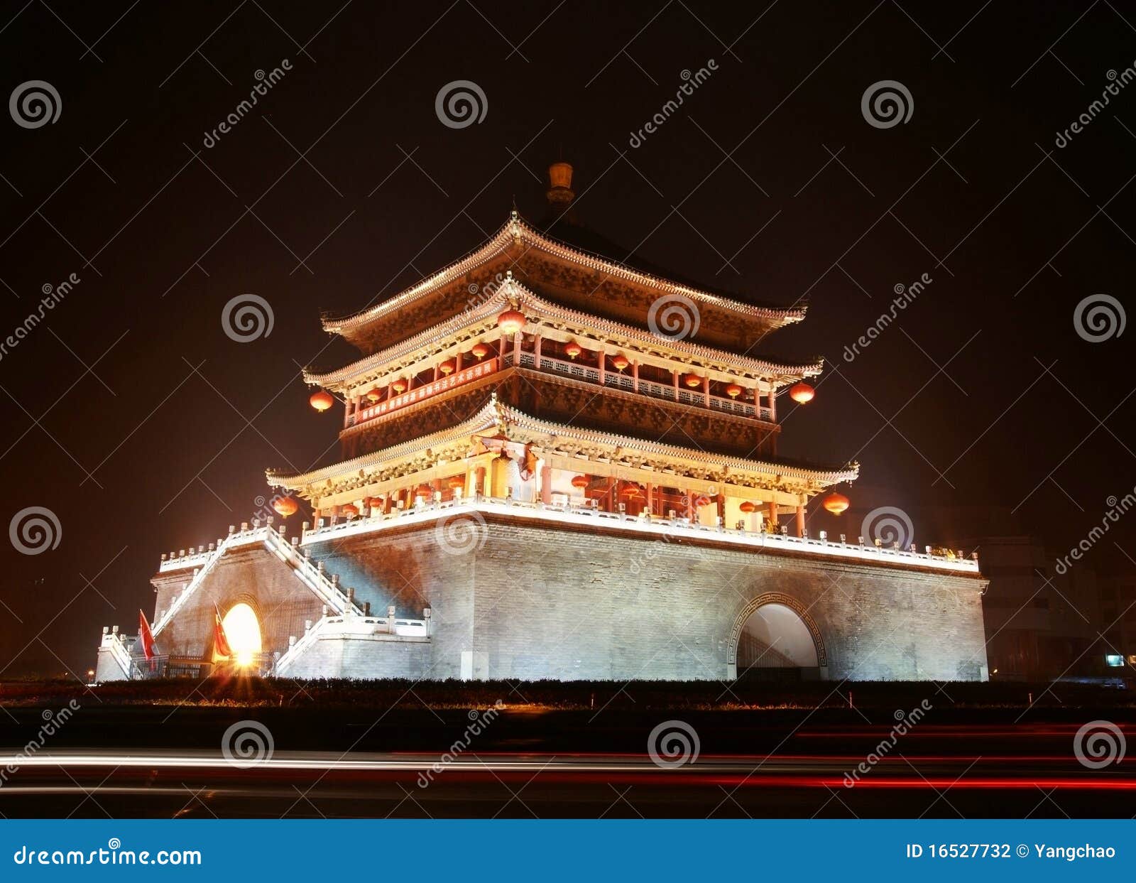 Ancient City Gate Tower in Xi an of China Stock Photo - Image of ...
