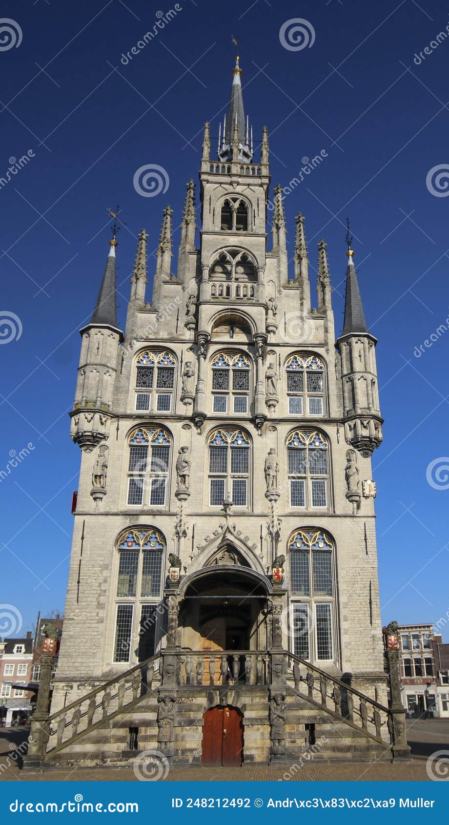 Ancient City Hall of Gouda at the Market Square Editorial Photography ...