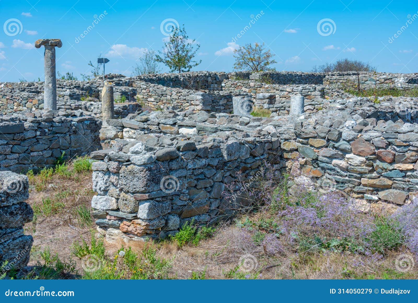 The Ancient City of Histria in Romania Stock Image - Image of ruins ...