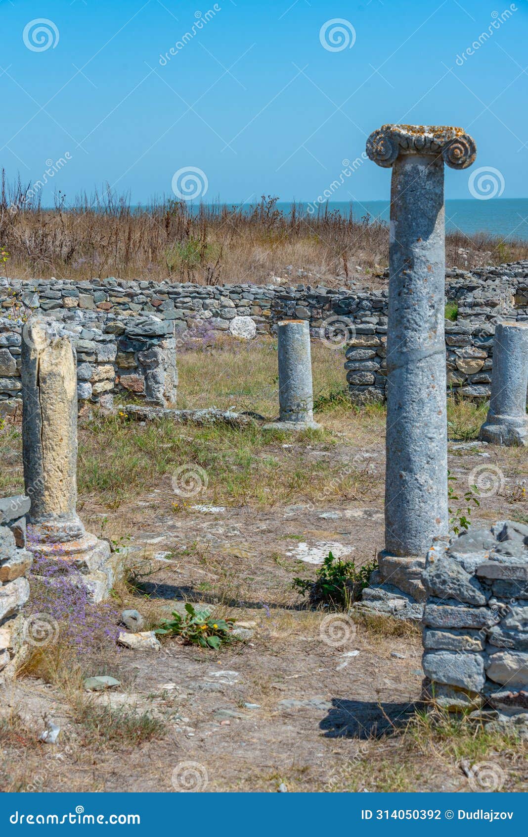 The Ancient City of Histria in Romania Stock Photo - Image of temple ...
