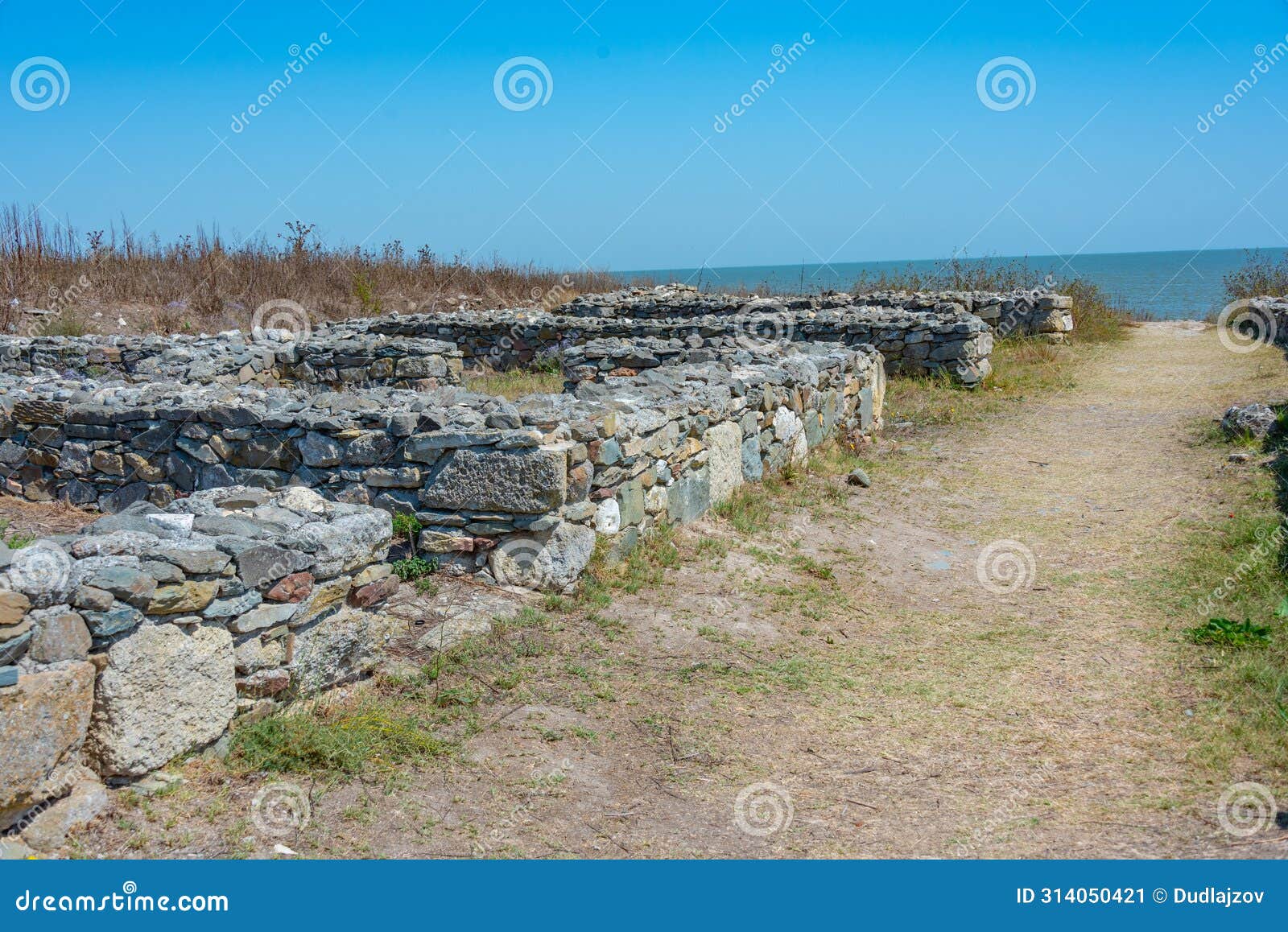 The Ancient City of Histria in Romania Stock Image - Image of ruins ...