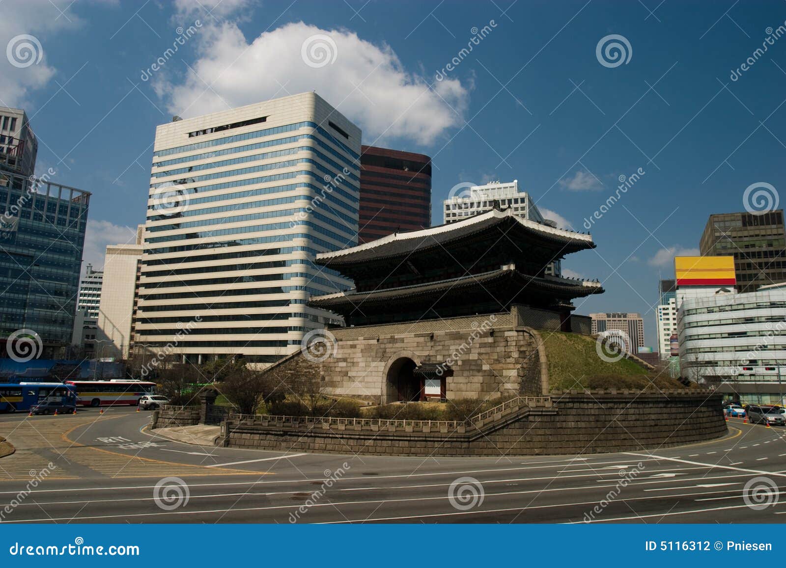 Ancient City and Modern Life Stock Photo - Image of contrast, asia: 5116312