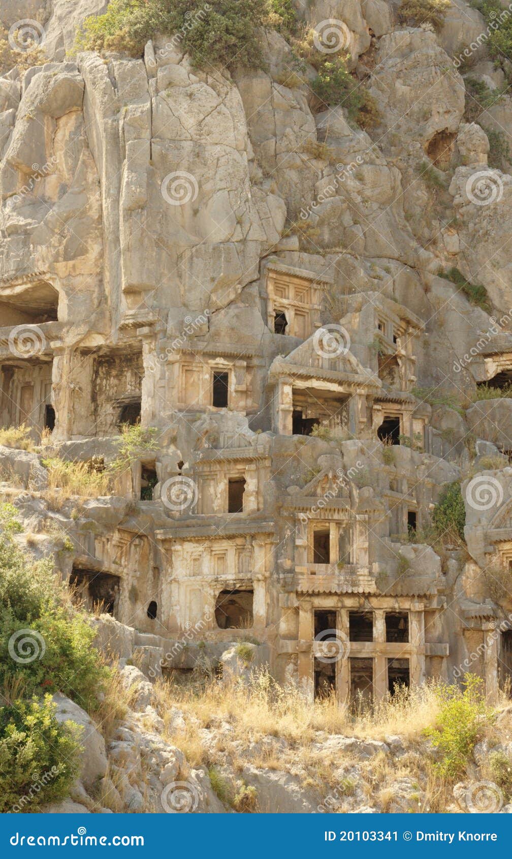 Ancient city of Myra stock image. Image of lycian, grave - 20103341
