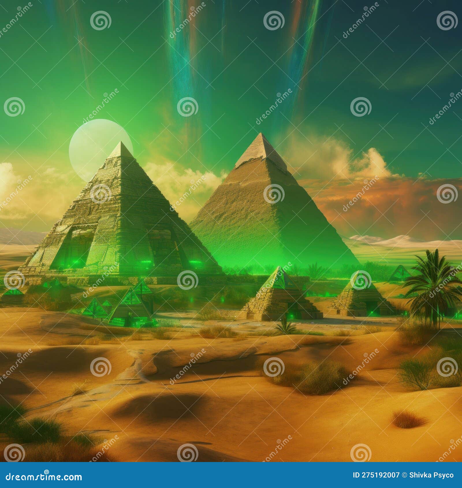 An Ancient City of Steampunk Pyramids Image Generative AI Stock ...