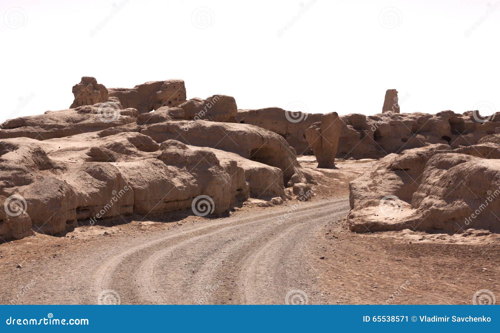 The ancient city of Turpan stock image. Image of hollow - 65538571