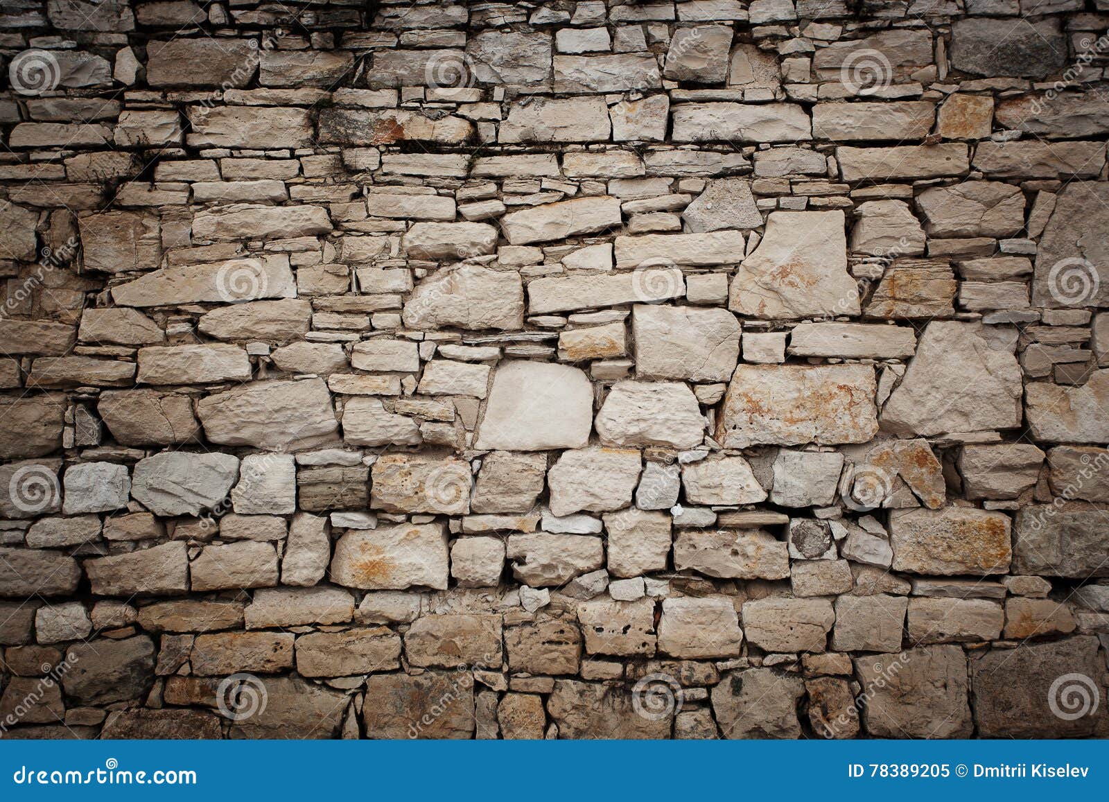 Ancient City Wall, Built of Stones Stock Image - Image of solid ...