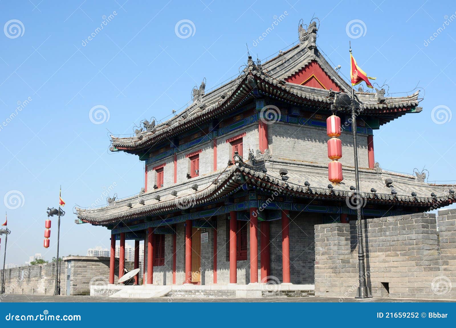Ancient City Wall of Xian, China Stock Photo - Image of fort ...