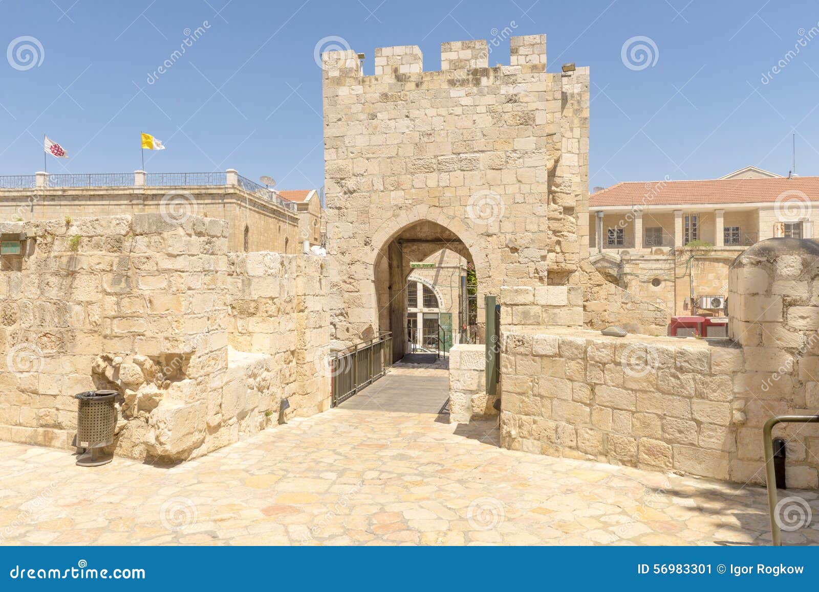 The Ancient City Walls and Towers in the Old Jerusalem Stock Image ...