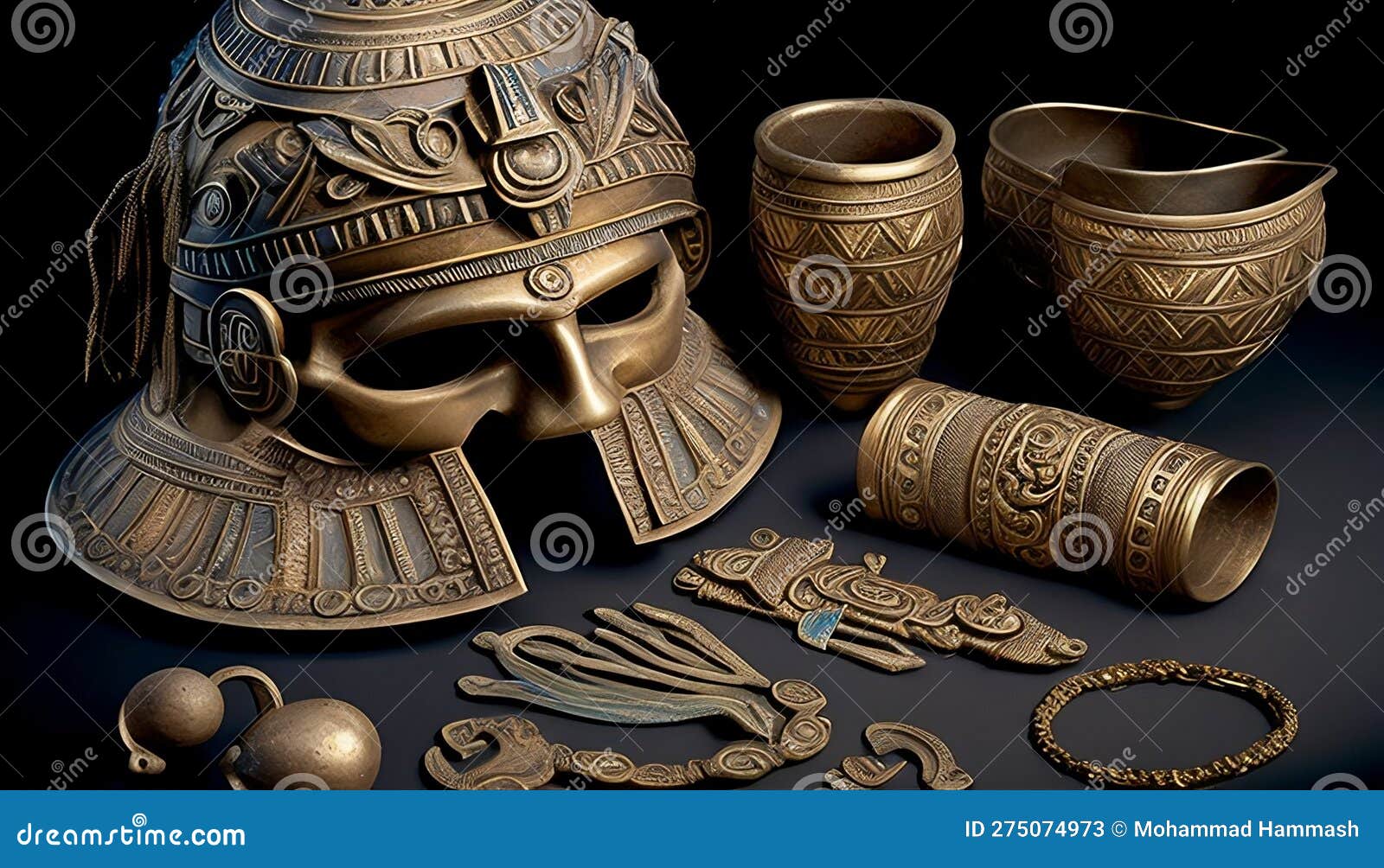 Explorers Ancient Temple Cave. Generate Ai Stock Image | CartoonDealer ...