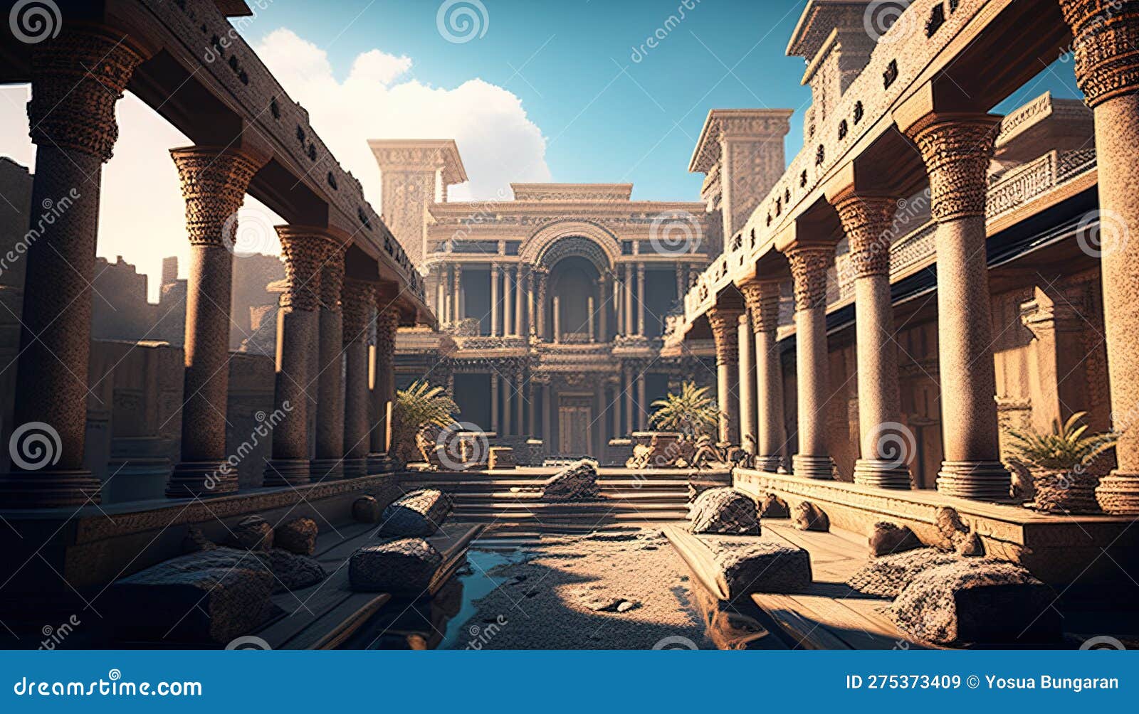 Ancient Civilizations, Digital Art Illustration, Generative AI Stock ...