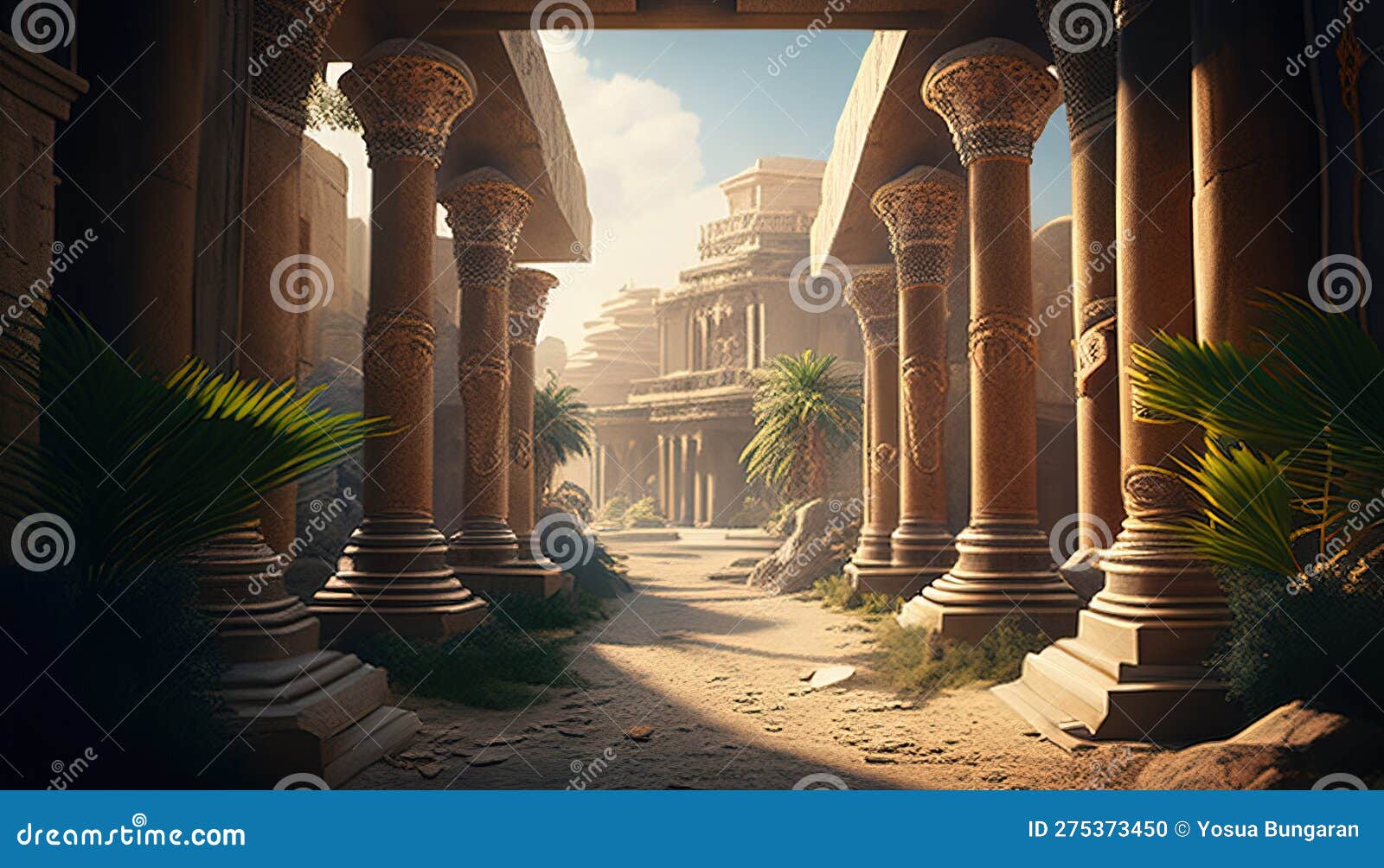 Ancient Civilizations, Digital Art Illustration, Generative AI Stock ...