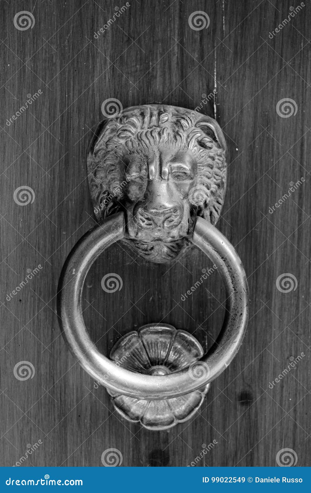 Ancient Clapper on an Ancient Door Stock Image - Image of entrance ...