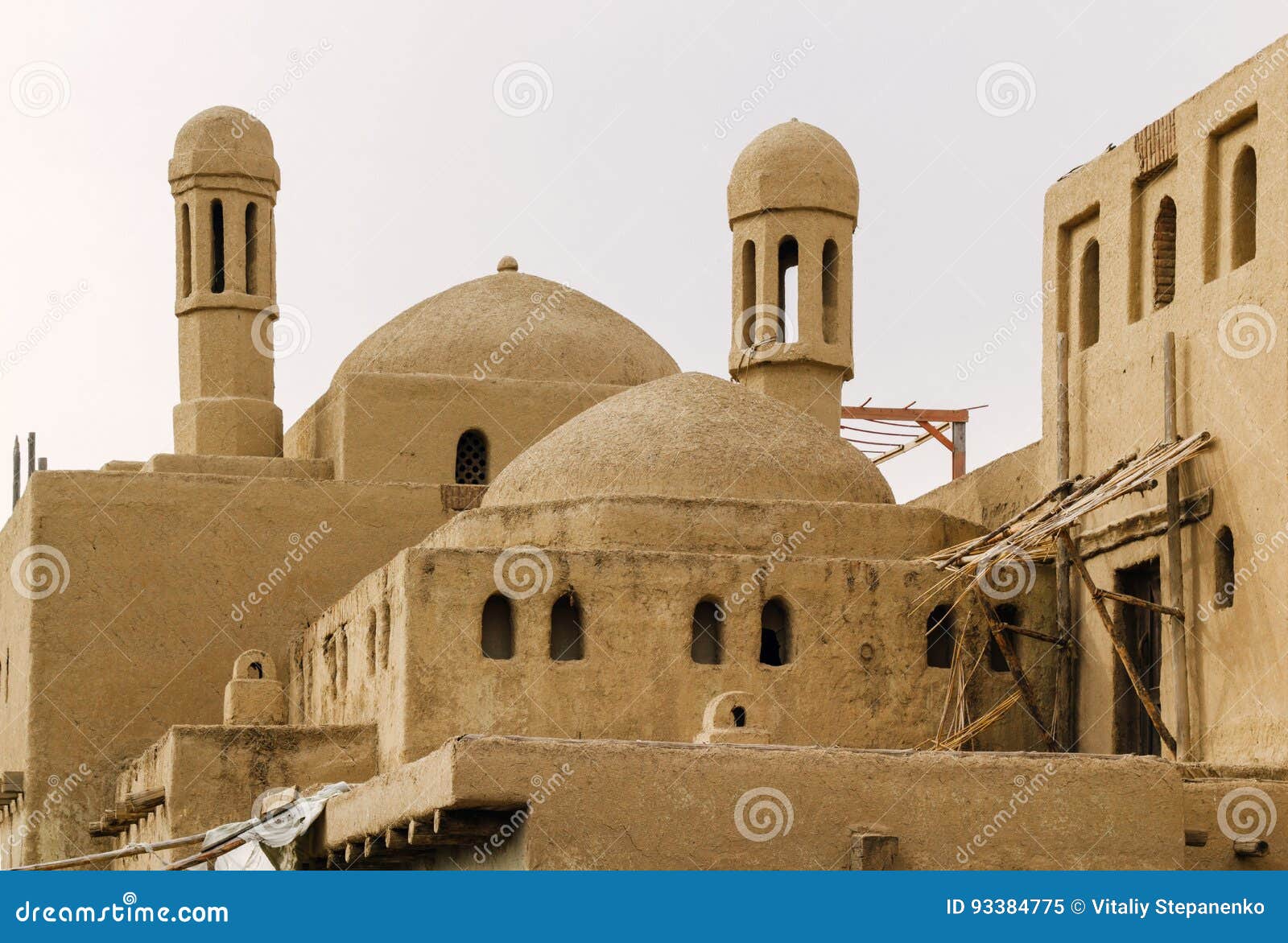 Ancient clay city. stock image. Image of history, reconstruction - 93384775