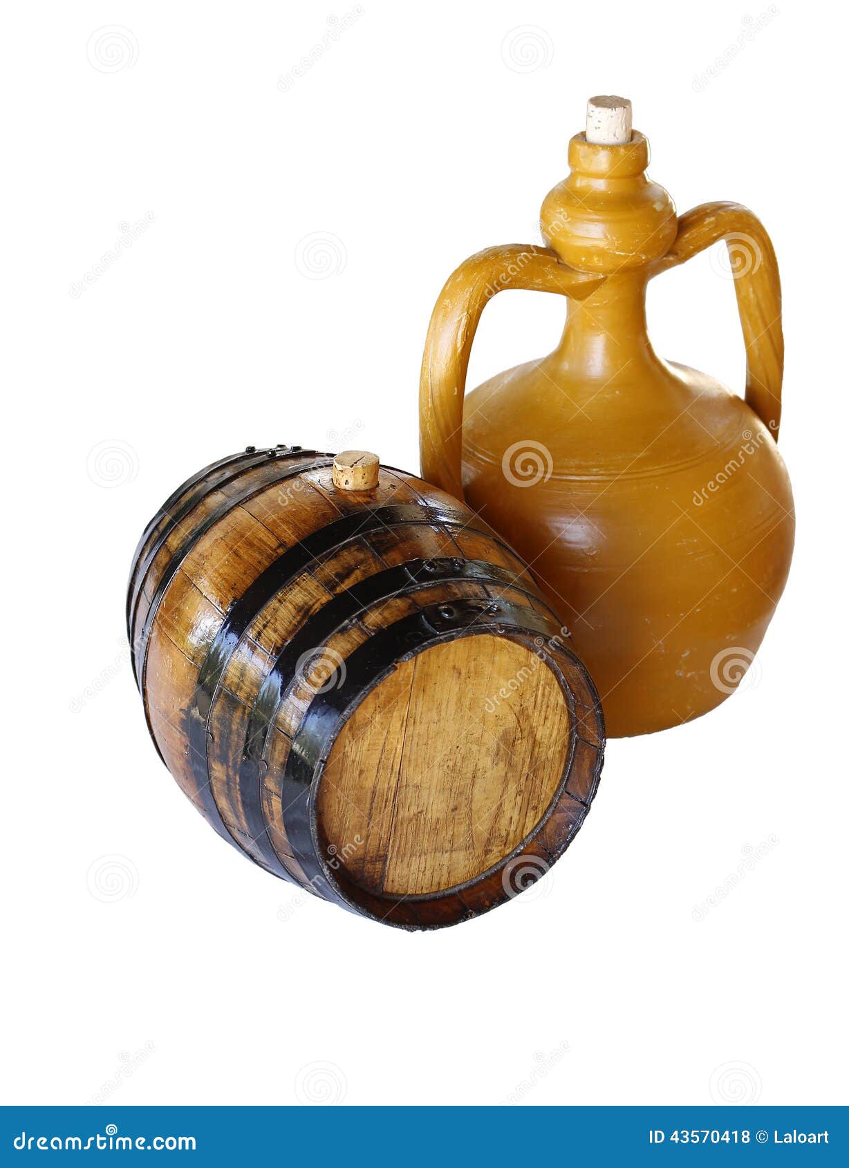 Ancient Clay Container and Old Marsala Wine Barrel Stock Photo - Image ...