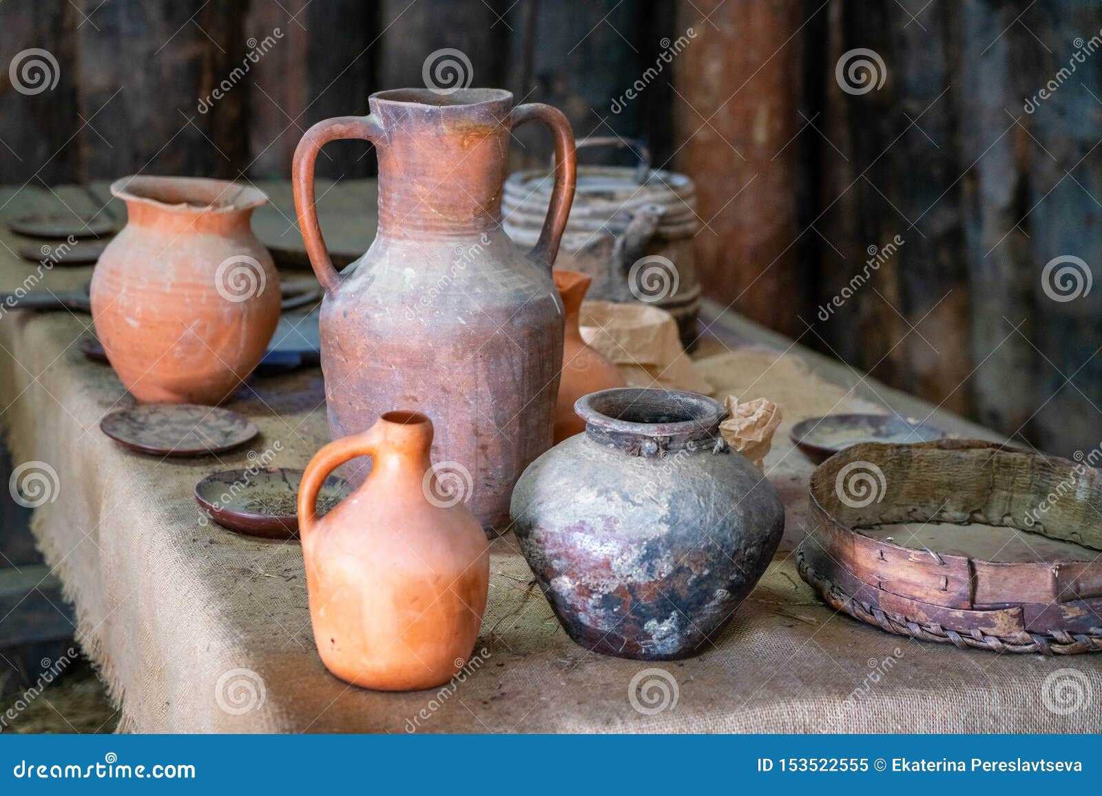 Ancient Clay Jugs in the Museum of History Stock Image - Image of greek ...